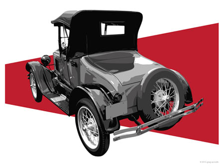 Ford Model T Artwork – Automotive Art by Greg