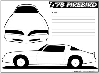 Firebird Line Art – Automotive Art by Greg